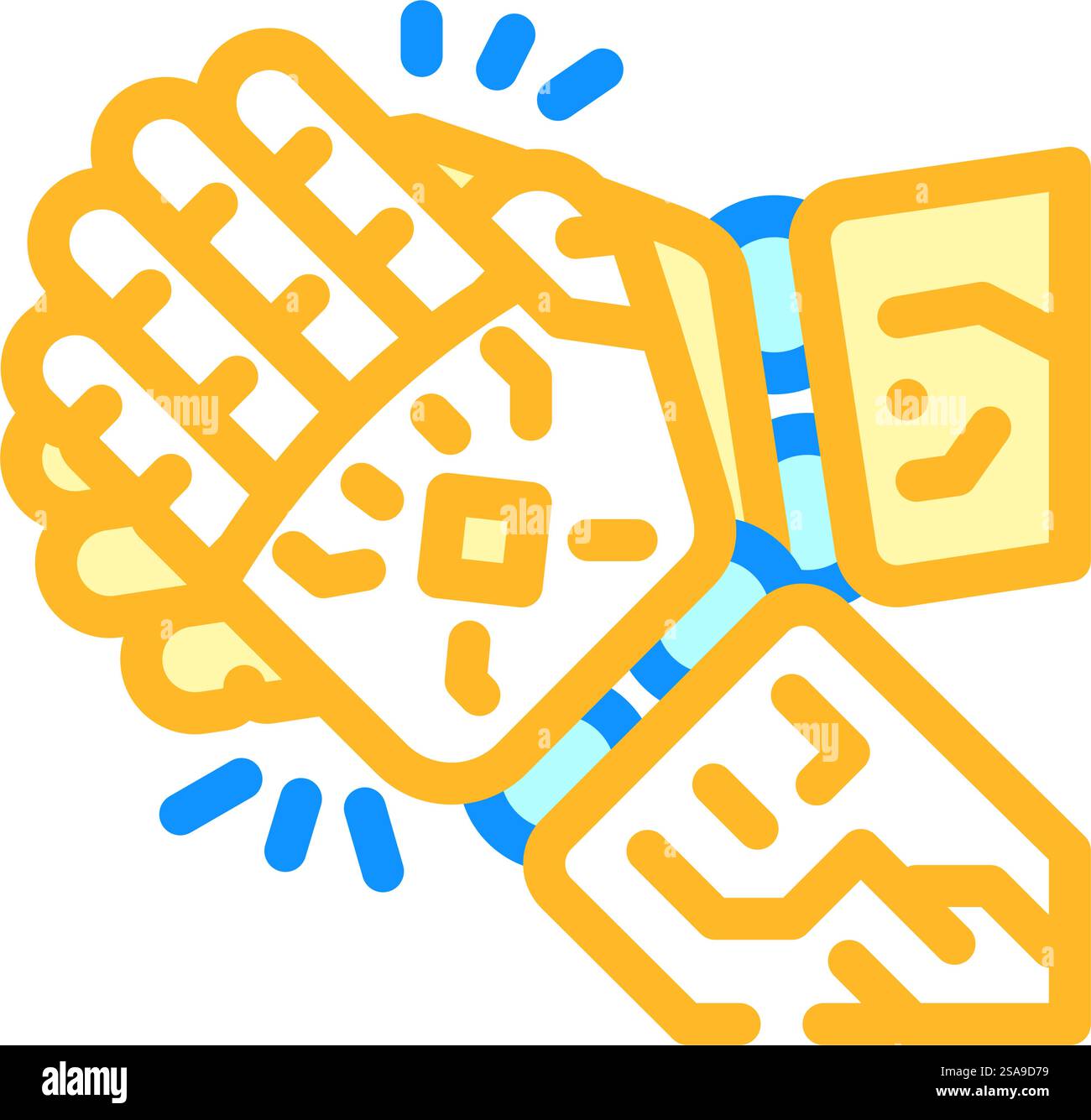 clap applause robot hand gesture color icon vector. clap applause robot ...