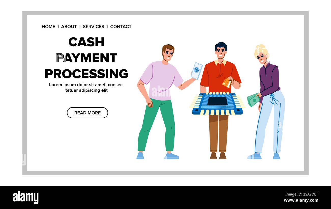 business cash payment processing vector. banking debit, account currency, withdrawal deposit ...