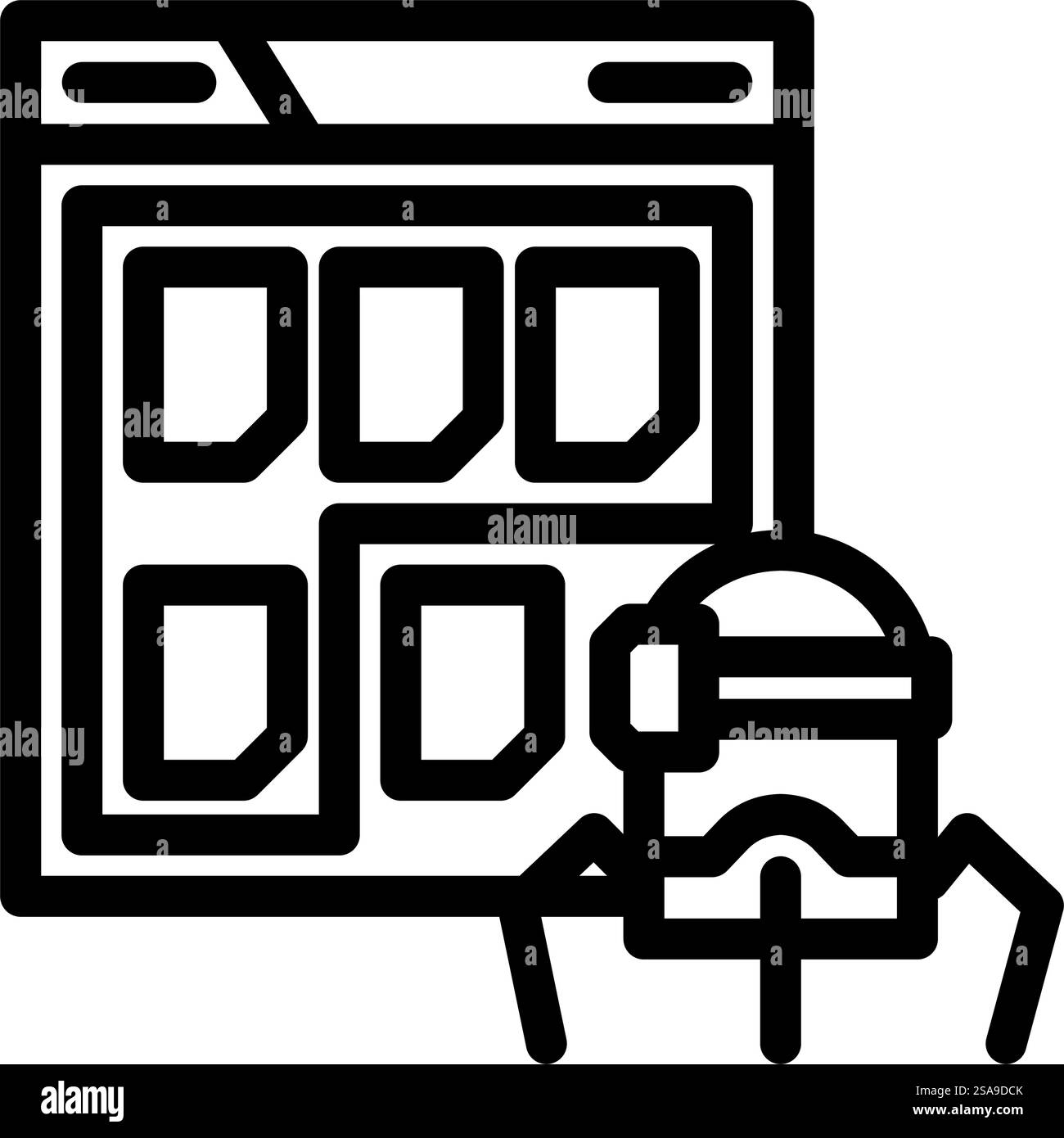structured data seo line icon vector. structured data seo sign ...