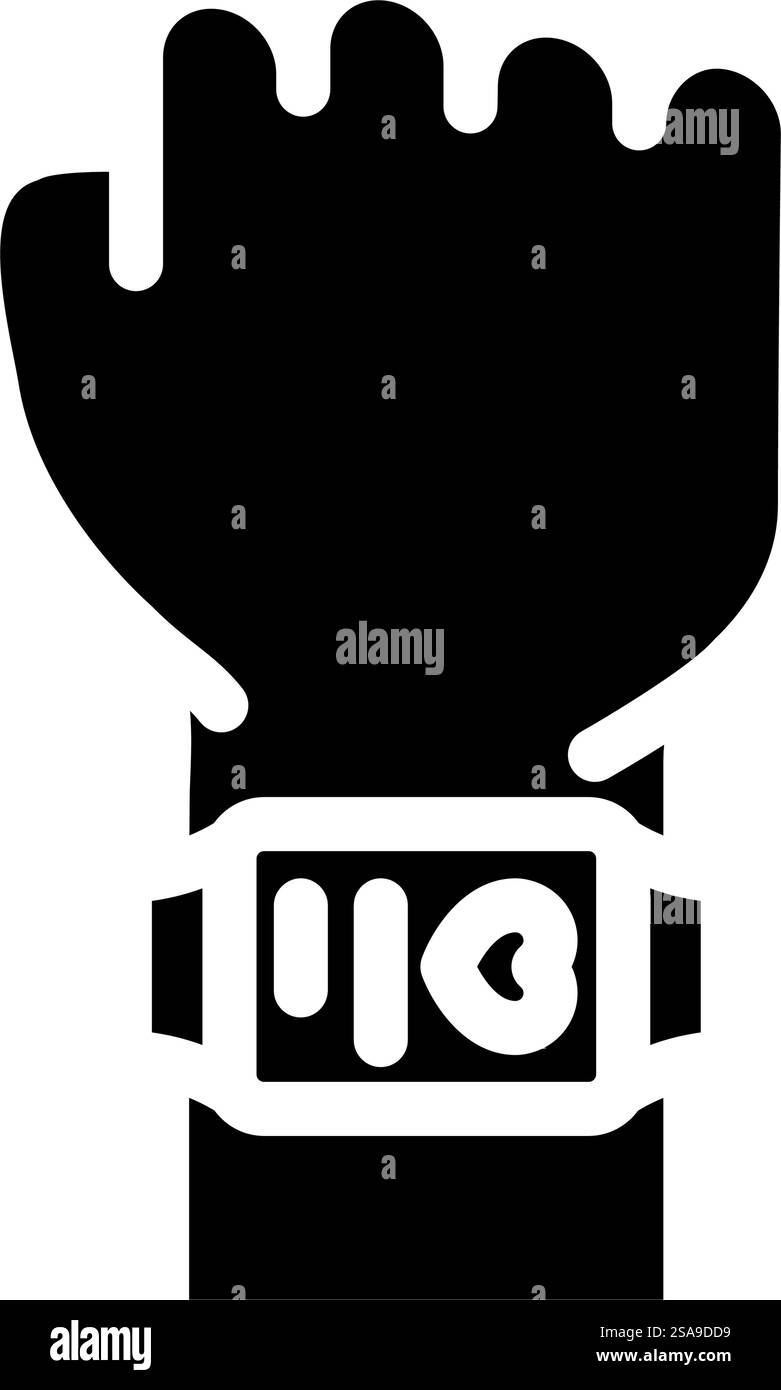 wearable tech enthusiast glyph icon vector. wearable tech enthusiast ...