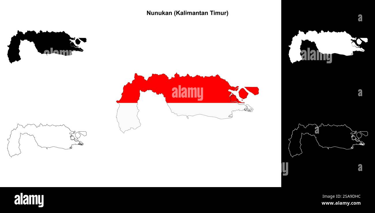 Nunukan map vector hi-res stock photography and images - Alamy