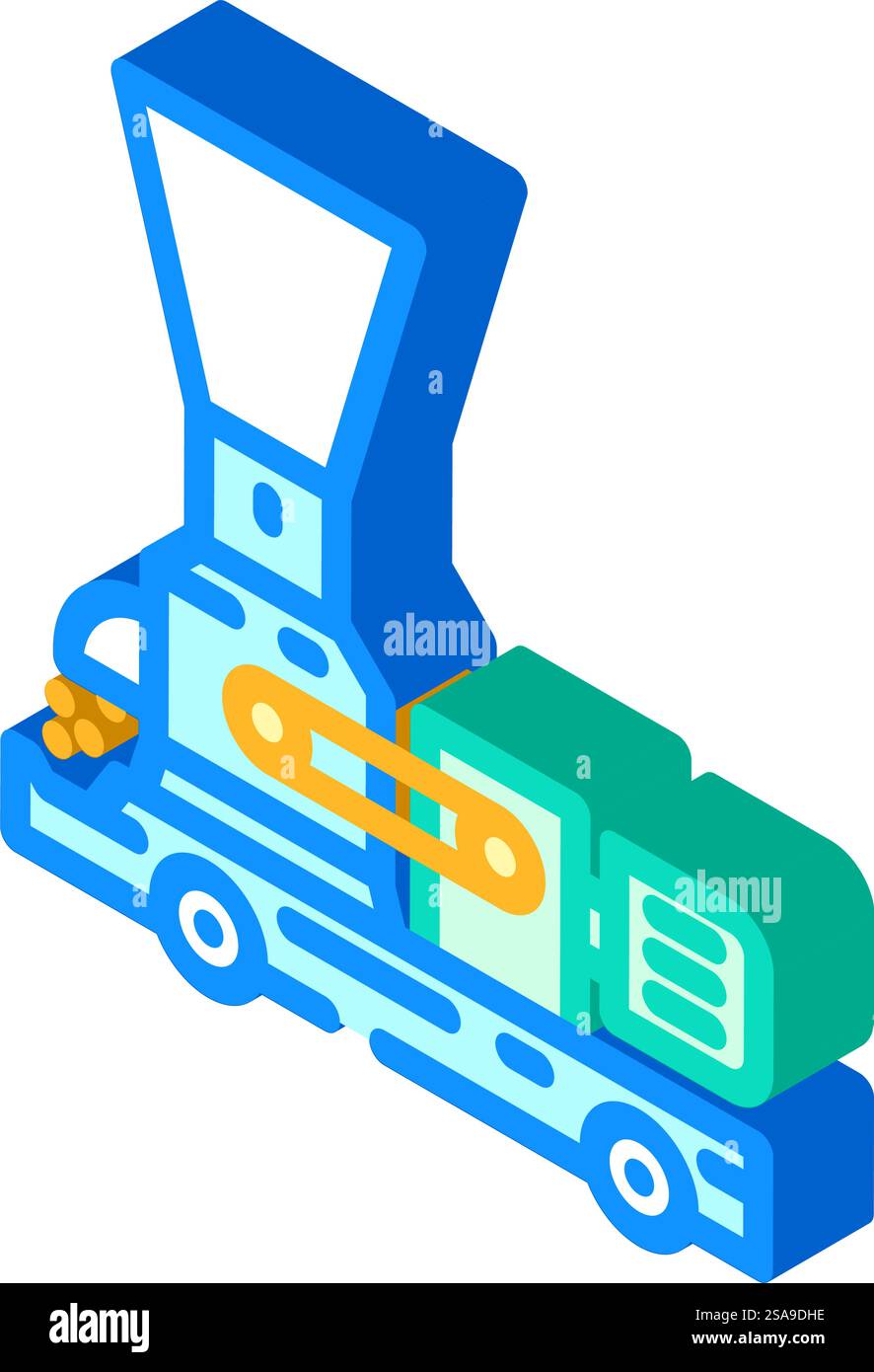 pellet mill wood pellets isometric icon vector. pellet mill wood ...
