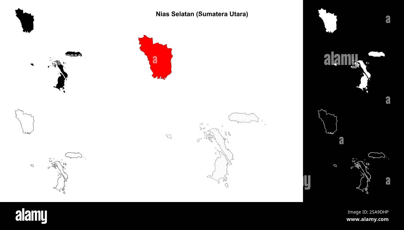 Nias selatan outline map hi-res stock photography and images - Alamy