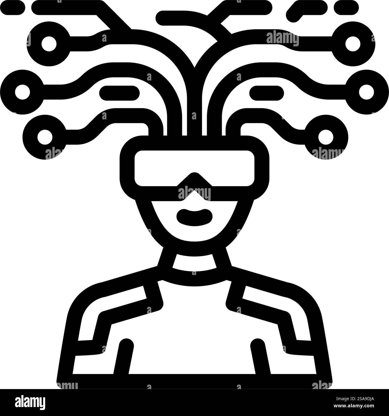 futurism tech enthusiast line icon vector. futurism tech enthusiast ...