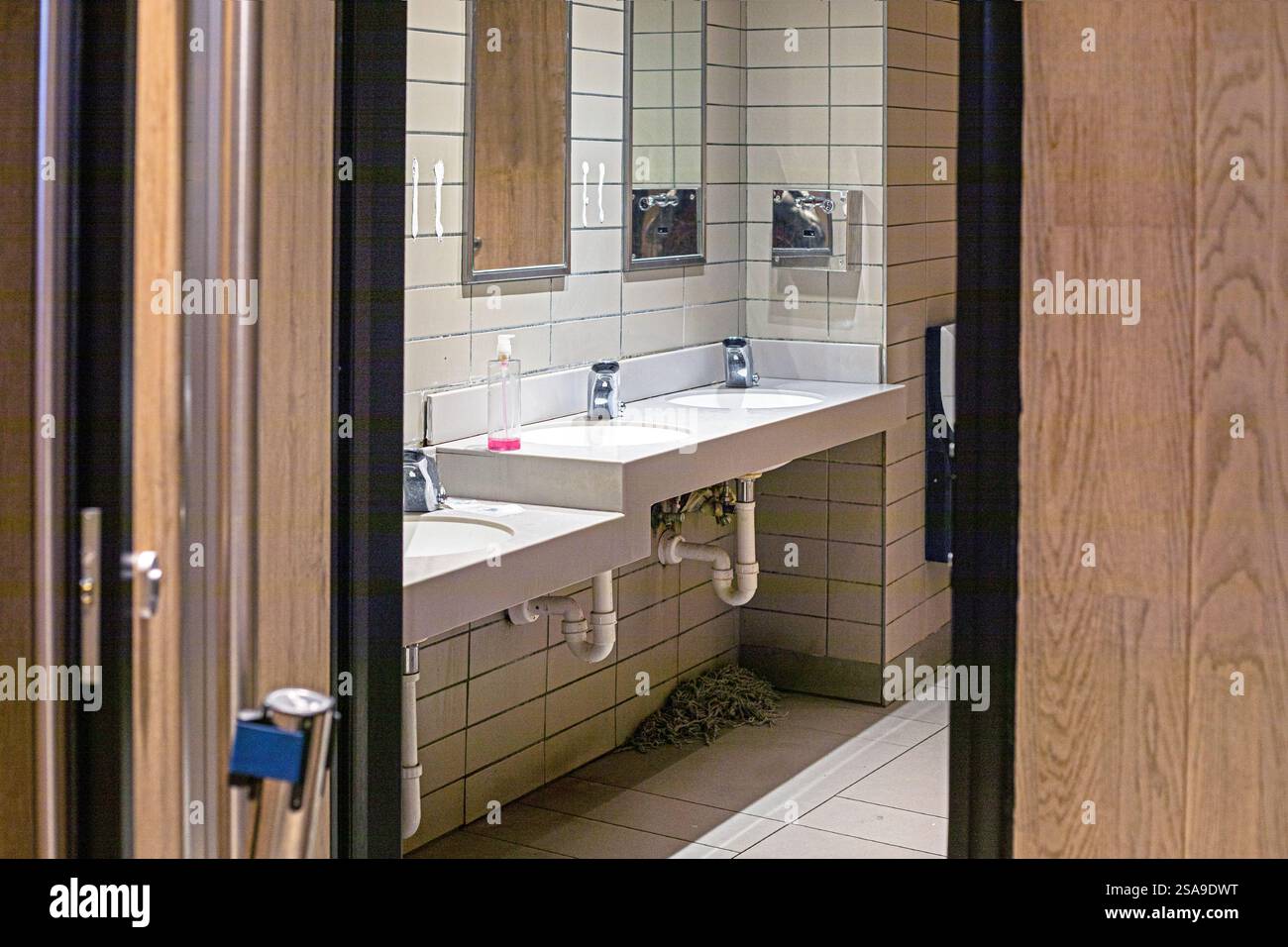 functional toilet room in a fast food restaurant Stock Photo - Alamy