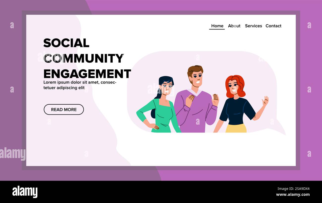 involvement social community engagement vector. participation ...