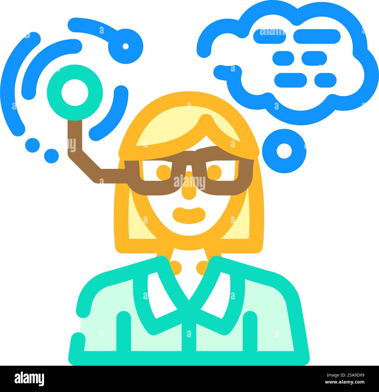 geek chic tech enthusiast color icon vector. geek chic tech enthusiast ...