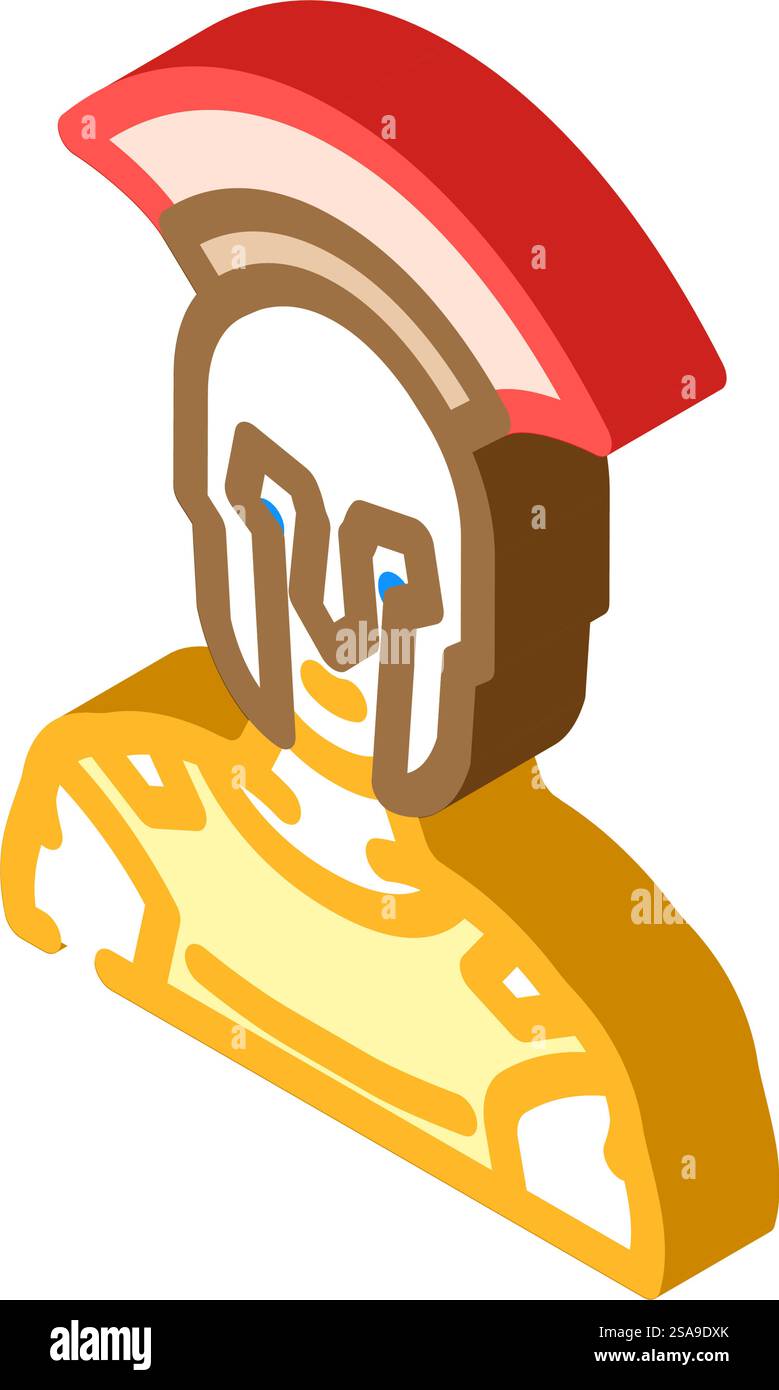 gladiator soldier roman greek isometric icon vector. gladiator soldier ...