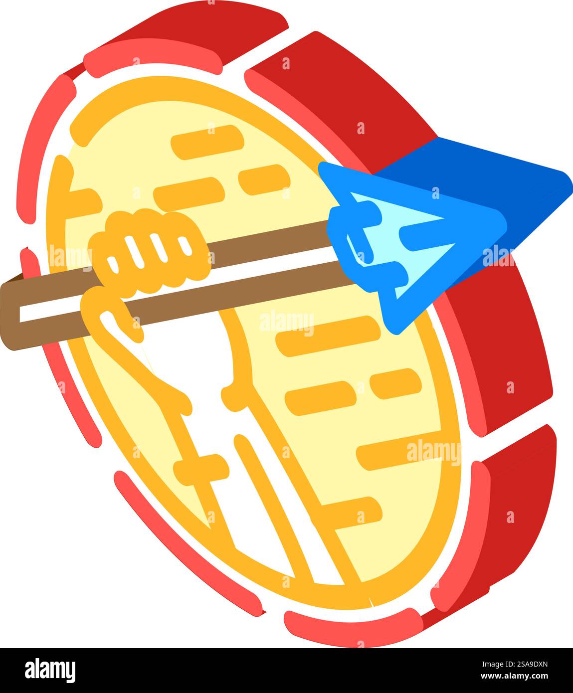 badge sparta warrior isometric icon vector. badge sparta warrior sign ...