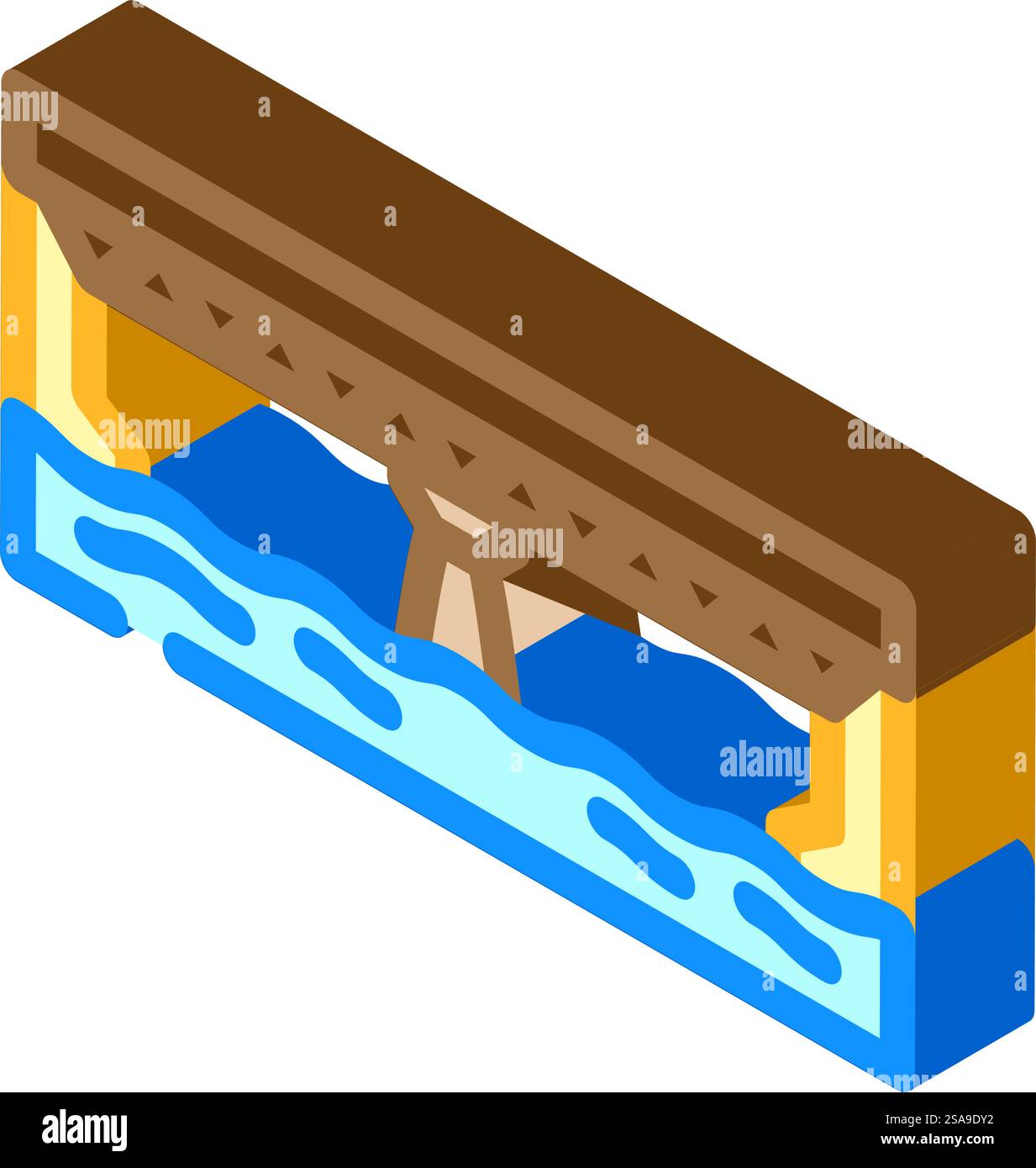 girder bridge isometric icon vector. girder bridge sign. isolated ...