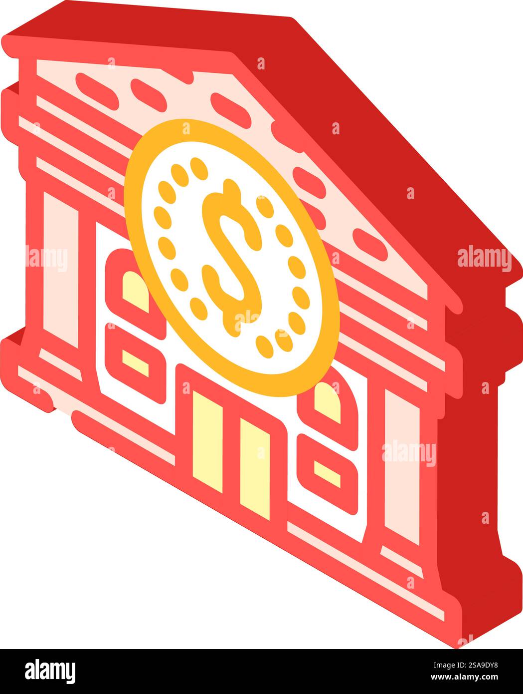 skyscraper bank building isometric icon vector. skyscraper bank ...