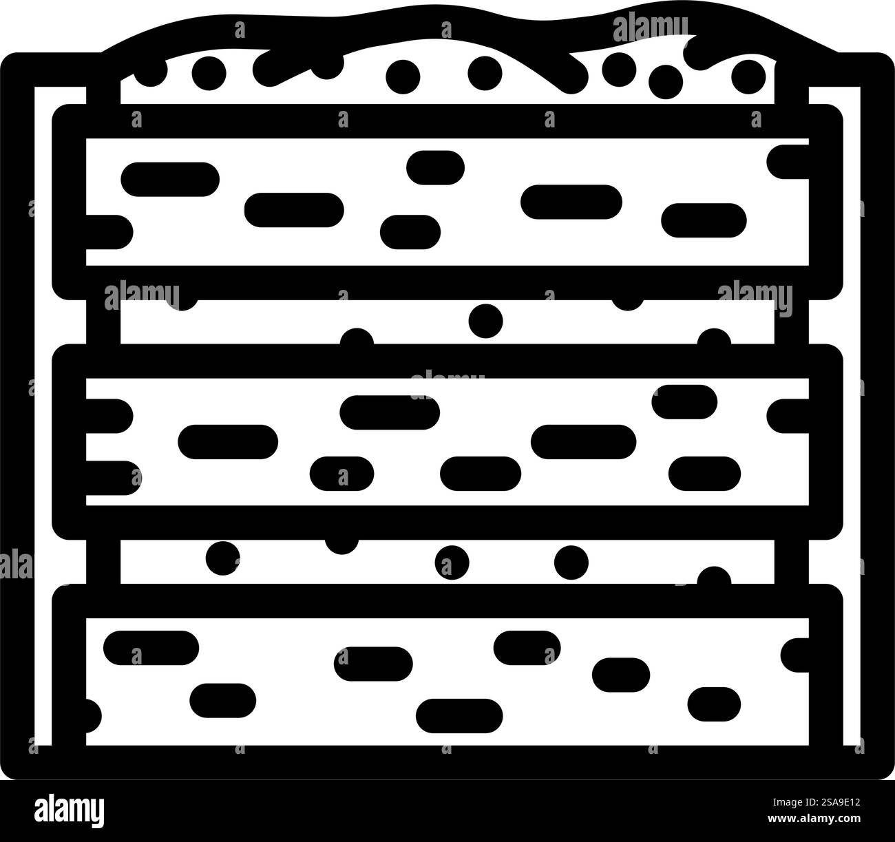 composting waste sorting line icon vector. composting waste sorting ...