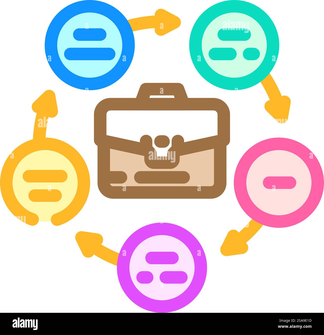 business process analyst color icon vector. business process analyst ...