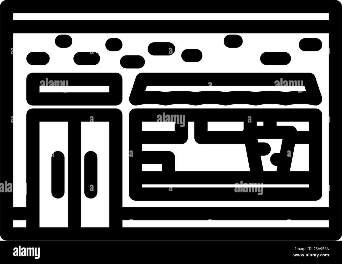 tapas bar street cafe line icon vector. tapas bar street cafe sign ...