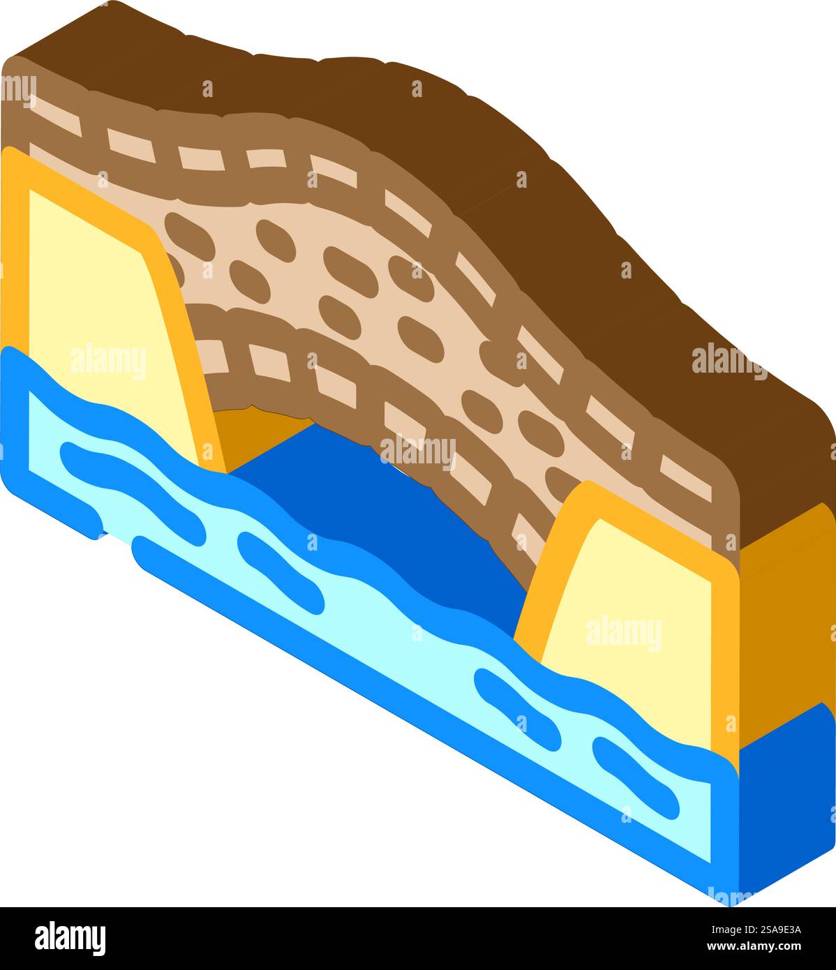 stone bridge isometric icon vector. stone bridge sign. isolated symbol ...