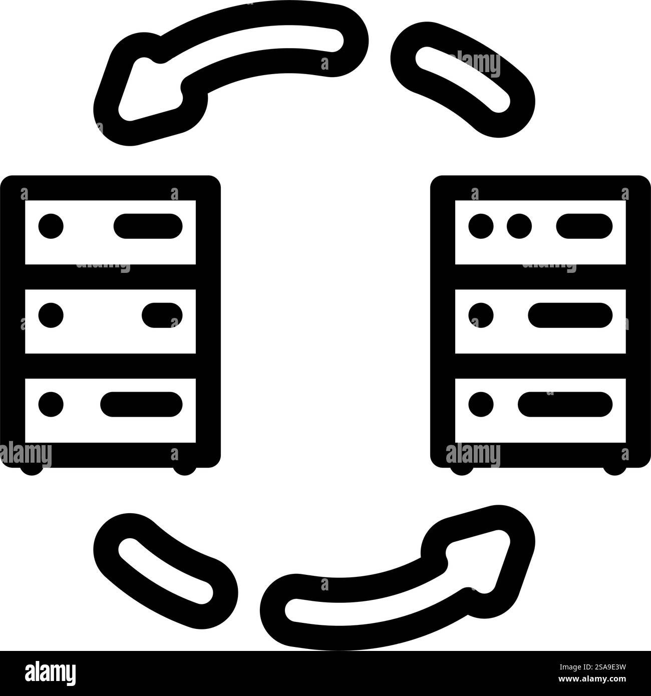 Data Migration Analyst Line Icon Vector Data Migration Analyst Sign