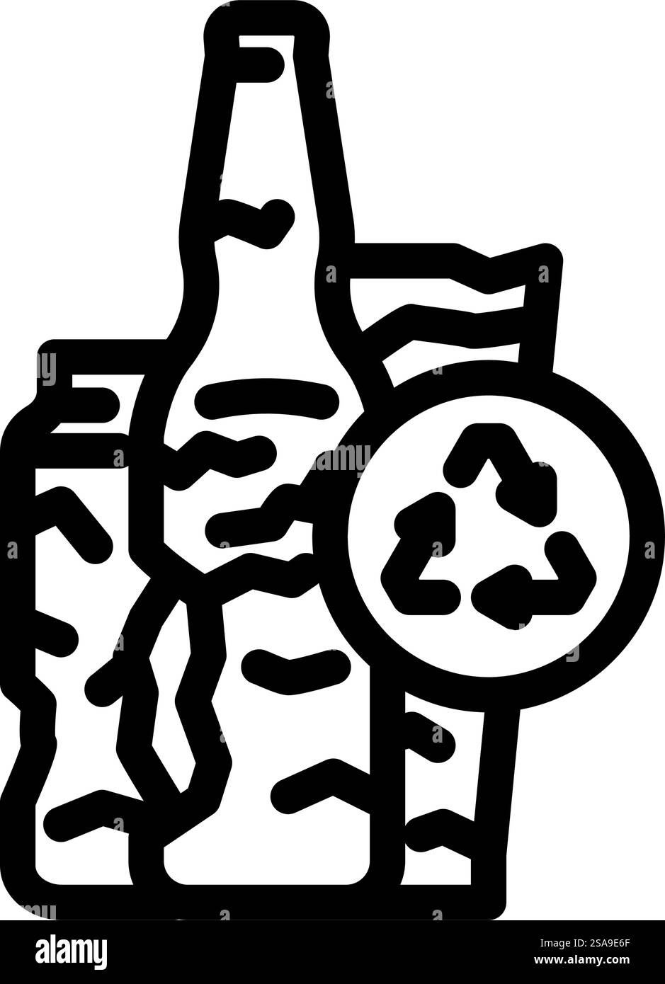 ewaste waste sorting line icon vector. ewaste waste sorting sign ...