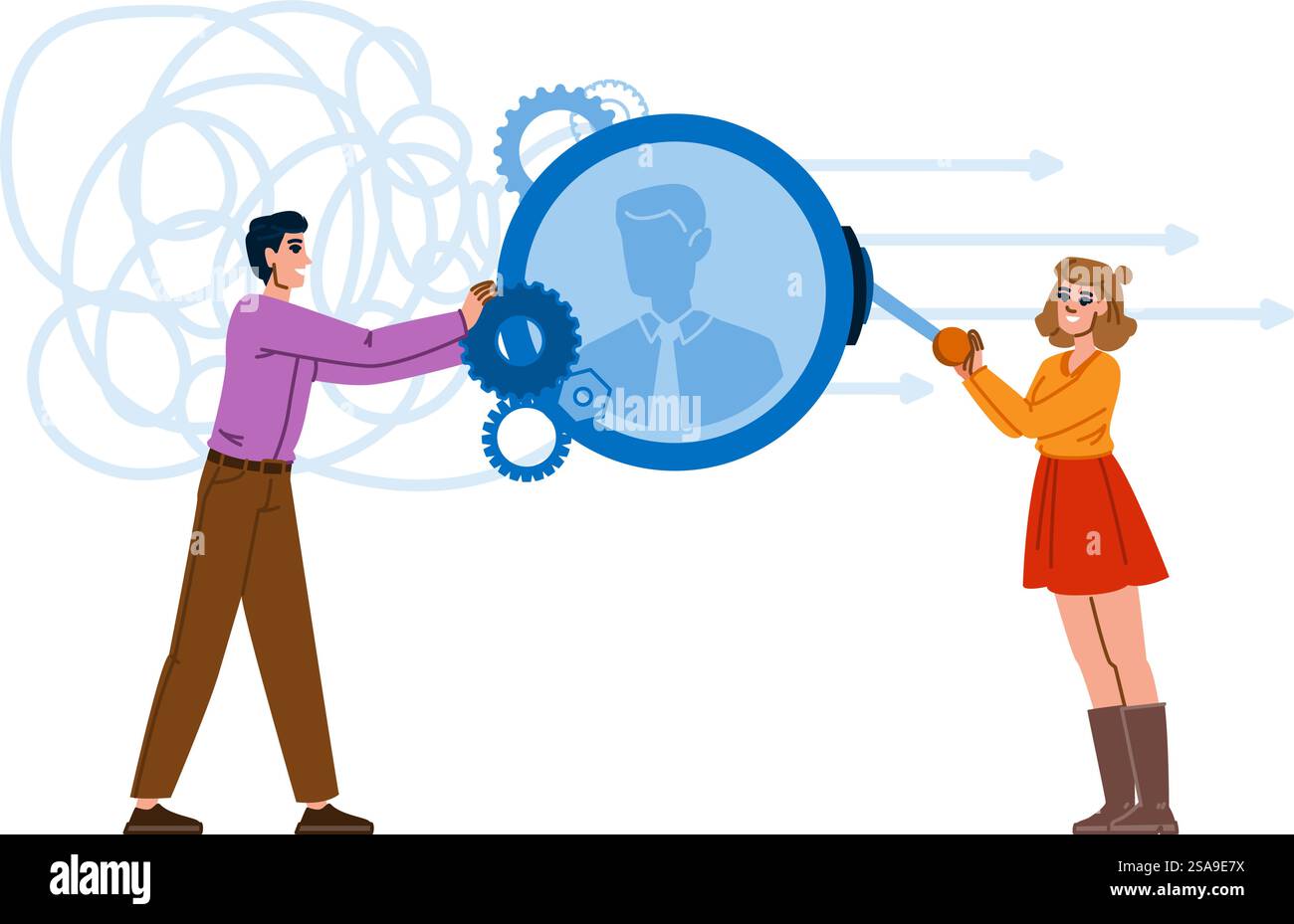 opportunity change management vector. career chance, strategy success ...