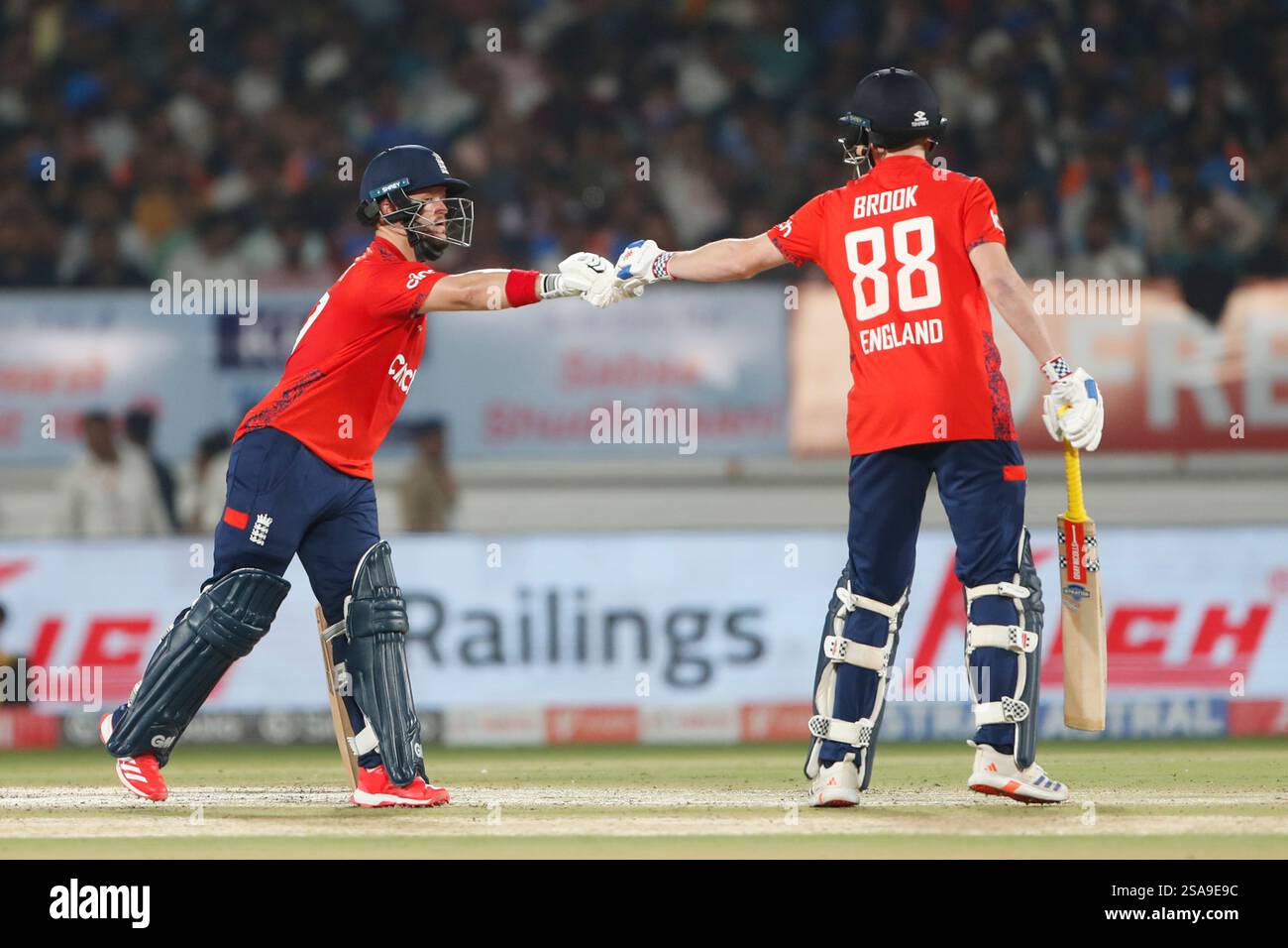 Rajkot, India. 28th Jan, 2025. RAJKOT, INDIA - JANUARY 28: Ben Duckett ...