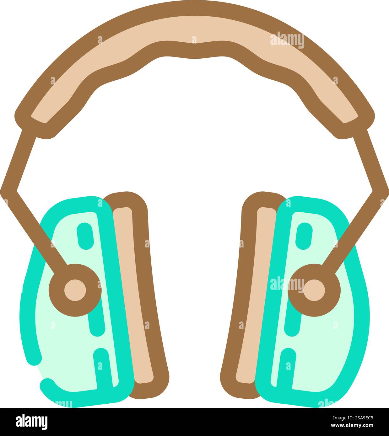 ear protectors ppe protective equipment color icon vector. ear ...