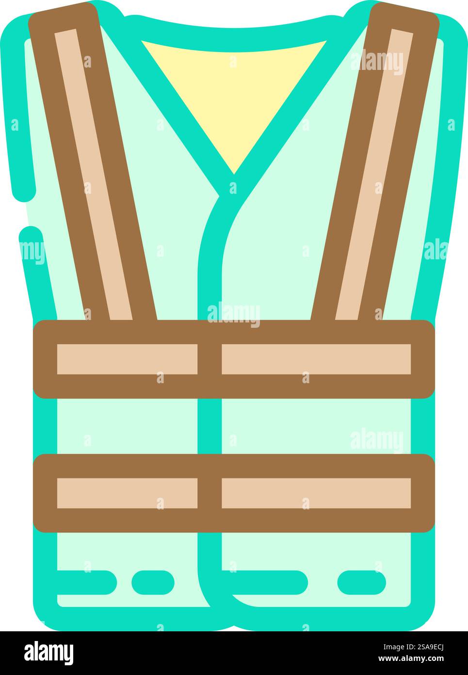 high visibility clothing ppe protective equipment color icon vector ...