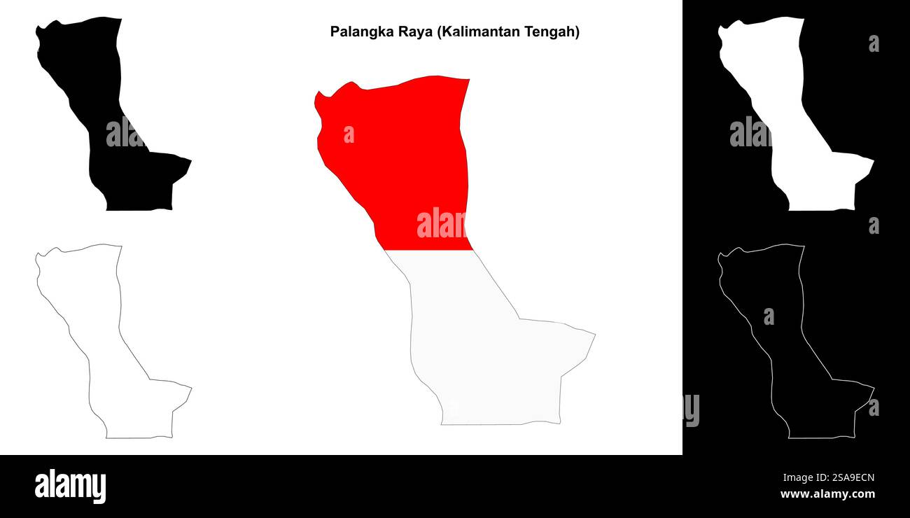 Blank palangka raya map hi-res stock photography and images - Alamy