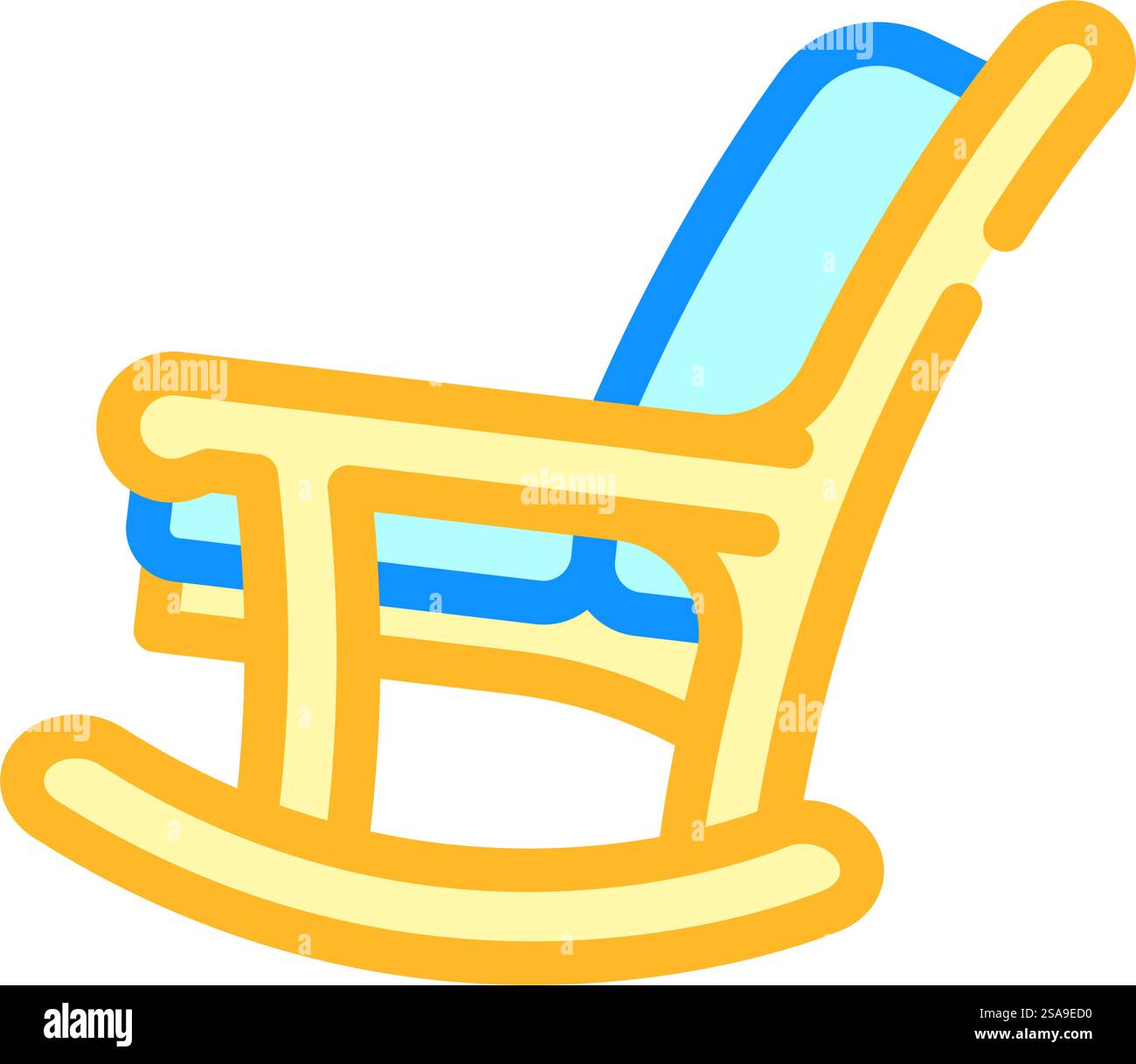 rocking chair outdoor furniture color icon vector. rocking chair ...