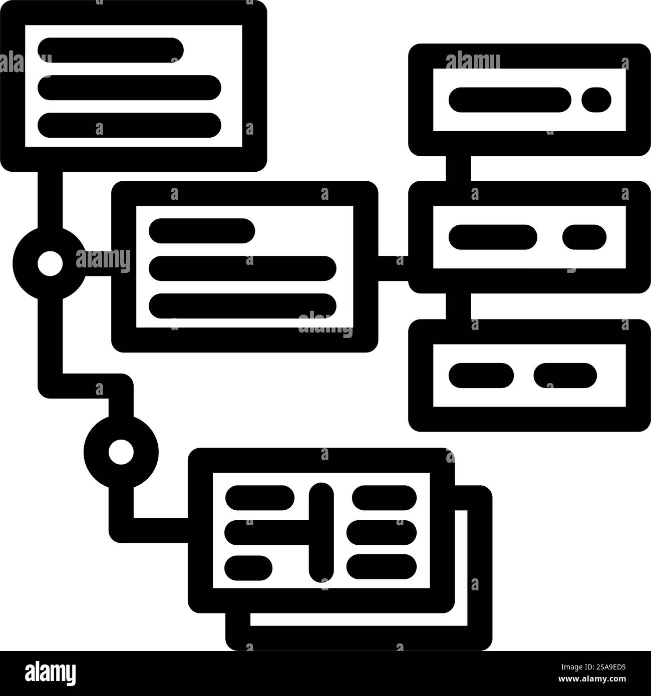 Uml Diagrams Analyst Line Icon Vector Uml Diagrams Analyst Sign