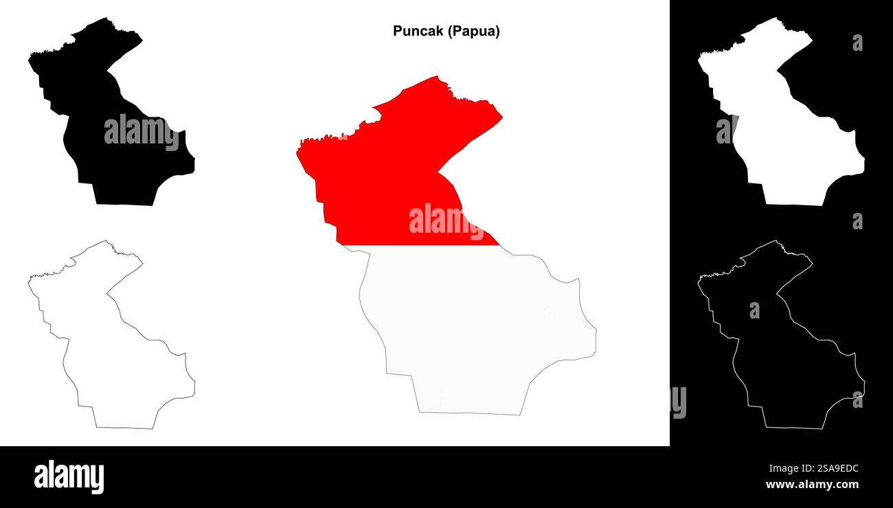 Puncak blank outline map set Stock Vector Image & Art - Alamy