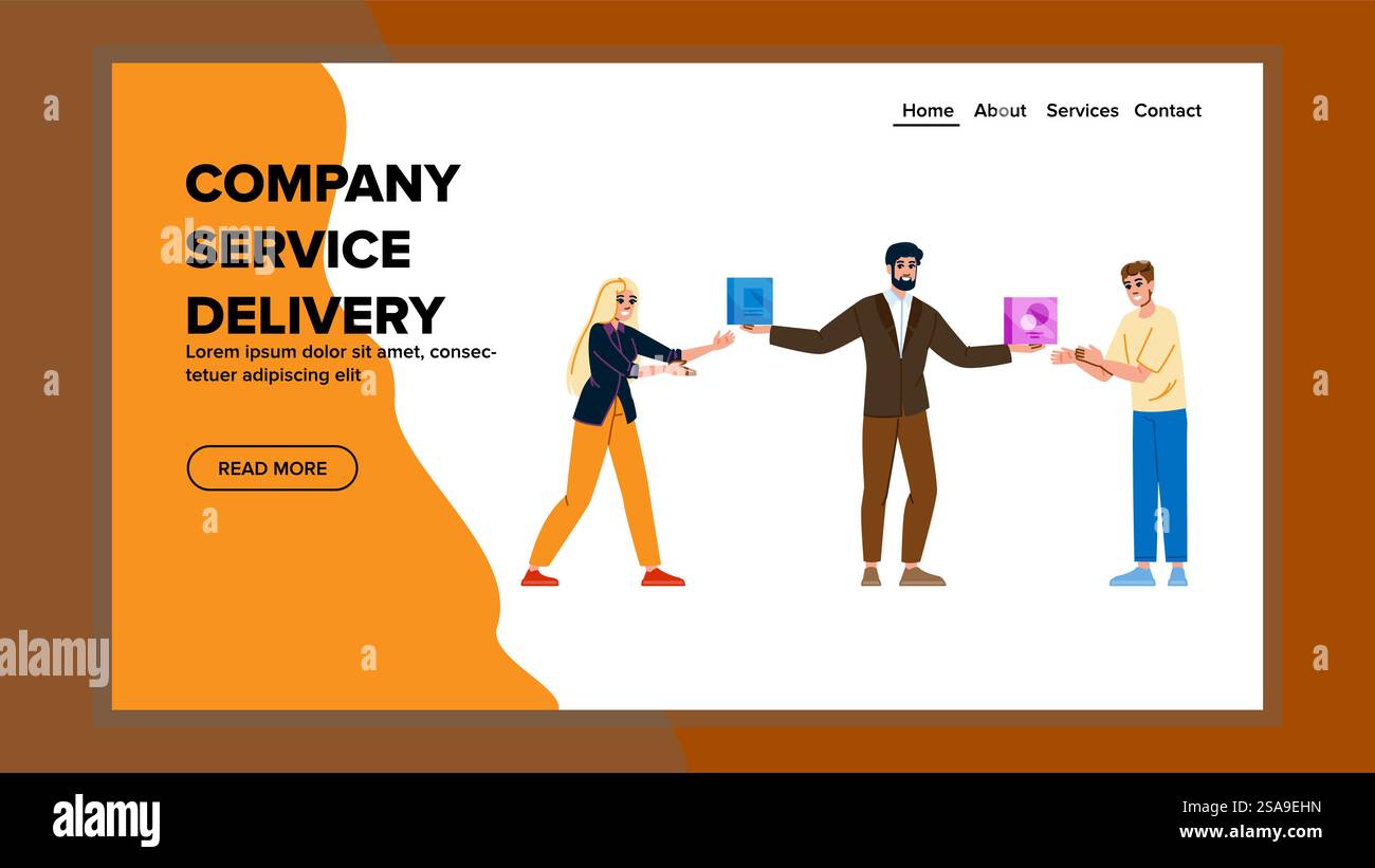 professional company service delivery vector. timely quality ...