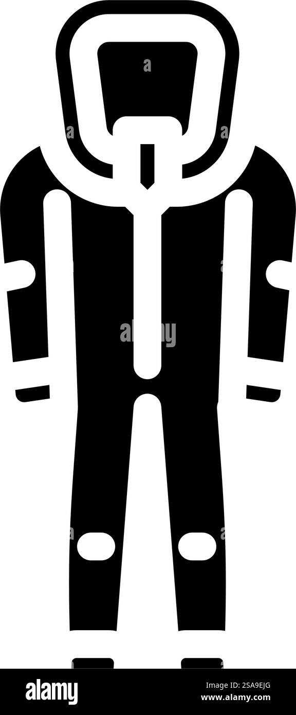 hazmat suit ppe protective equipment glyph icon vector. hazmat suit ppe ...