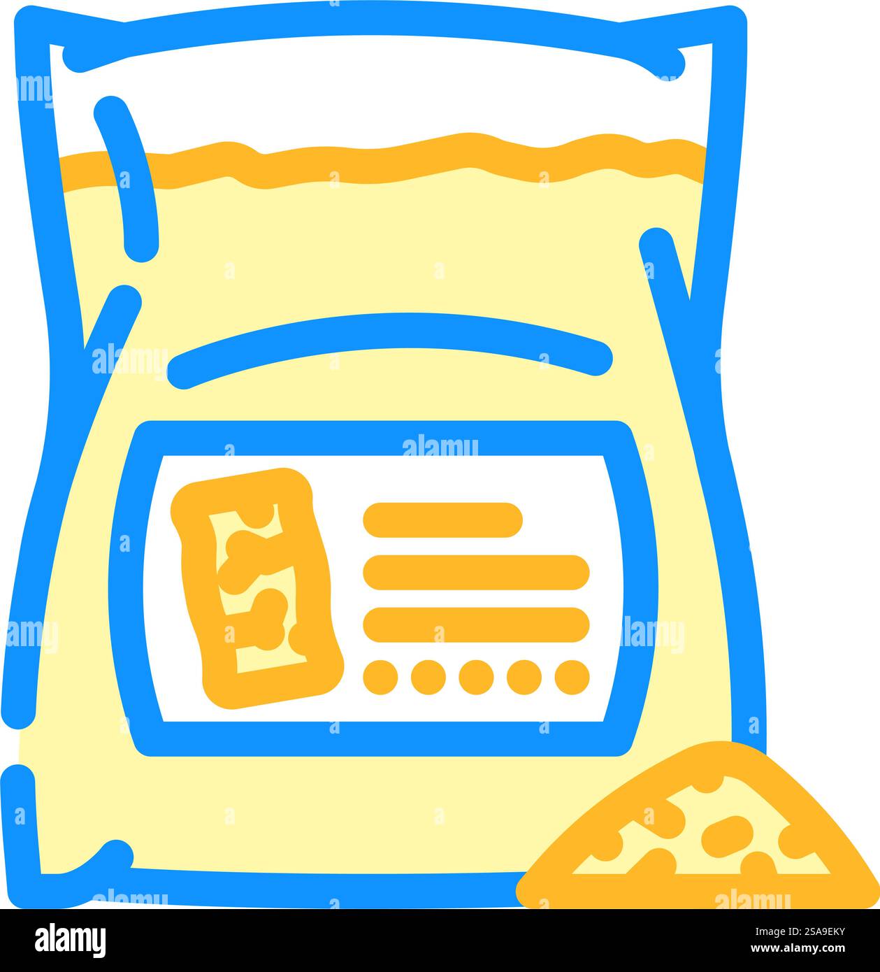 packaging wood pellets color icon vector. packaging wood pellets sign ...