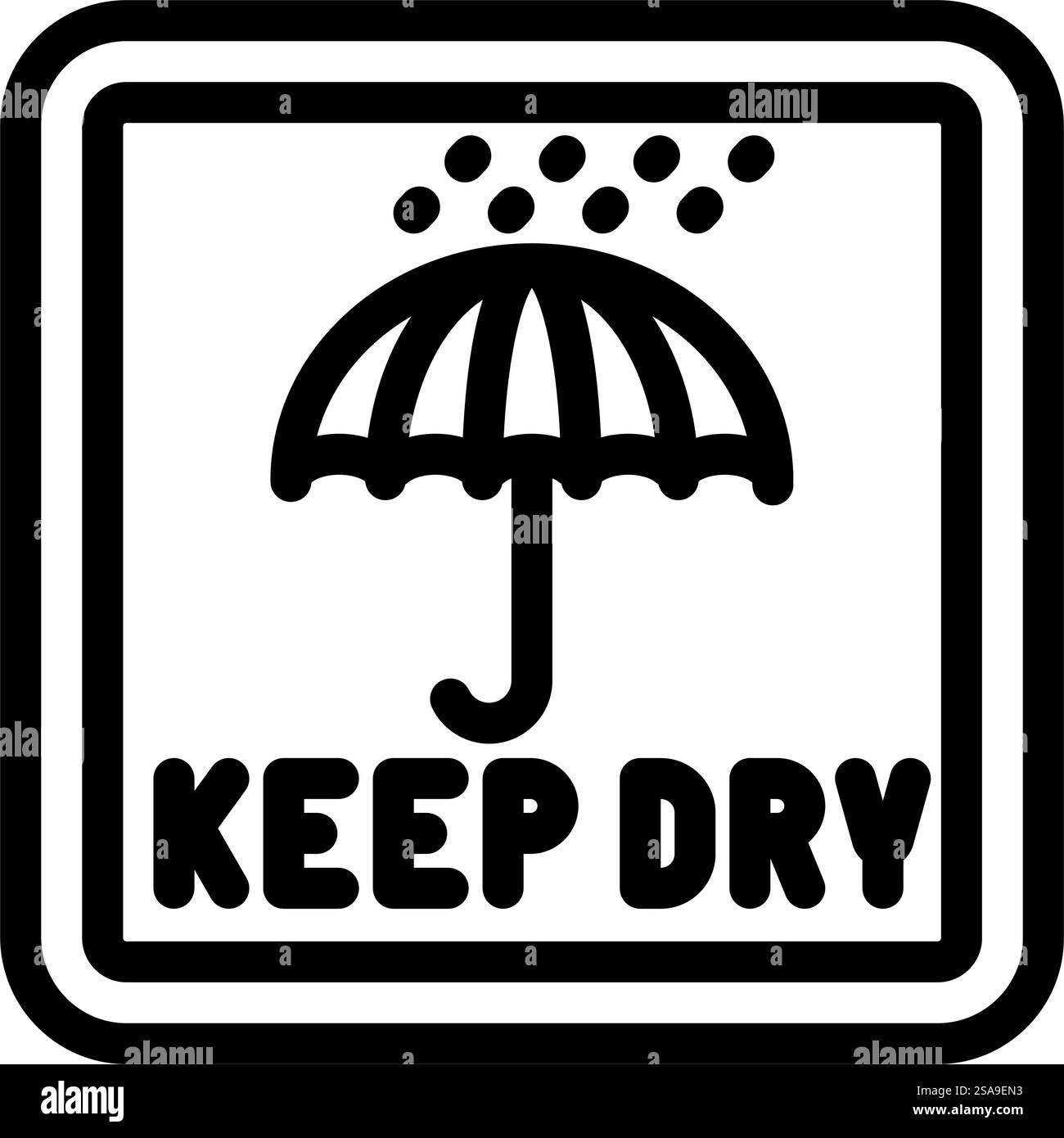 keep dry product label warning line icon vector. keep dry product label ...