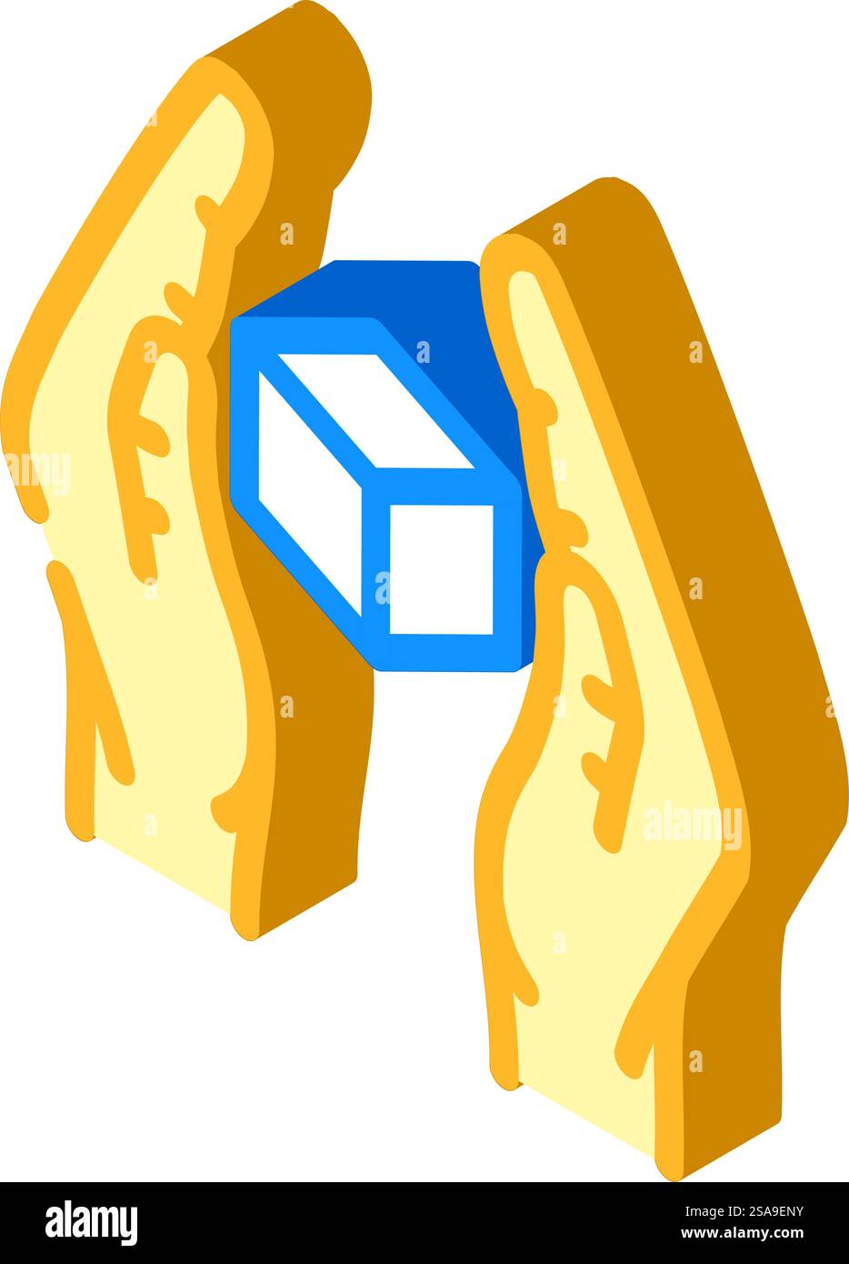 handle with care product label warning isometric icon vector. handle ...