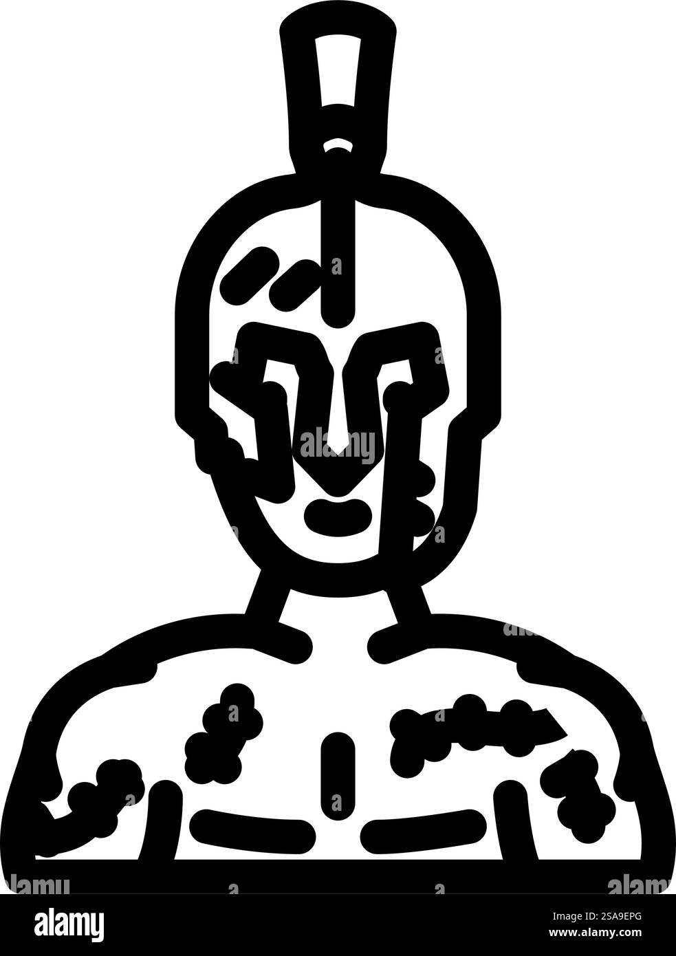 gladiator battle spartan roman line icon vector. gladiator battle ...