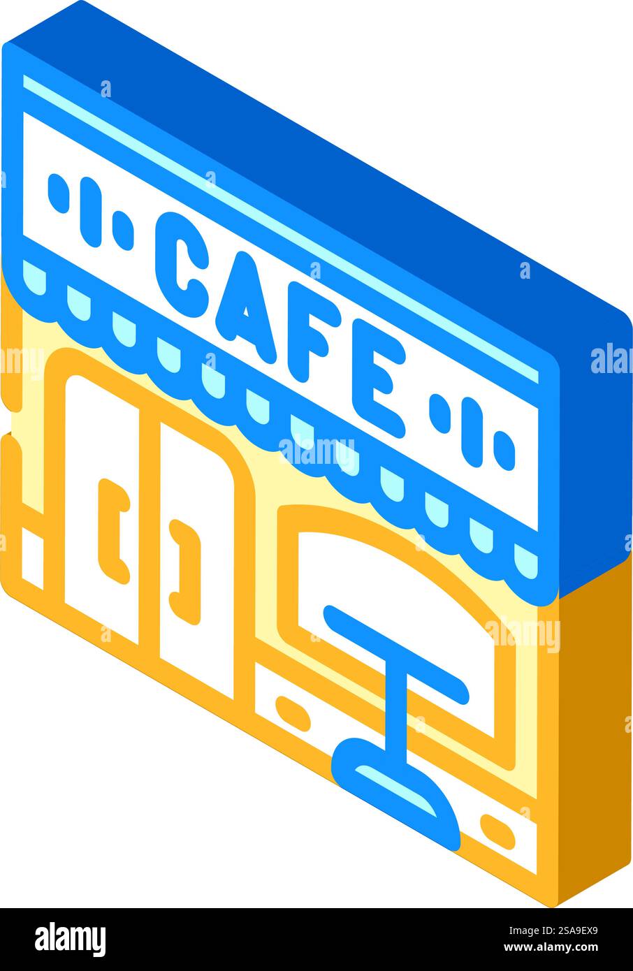 sidewalk cafe street cafe isometric icon vector. sidewalk cafe street ...