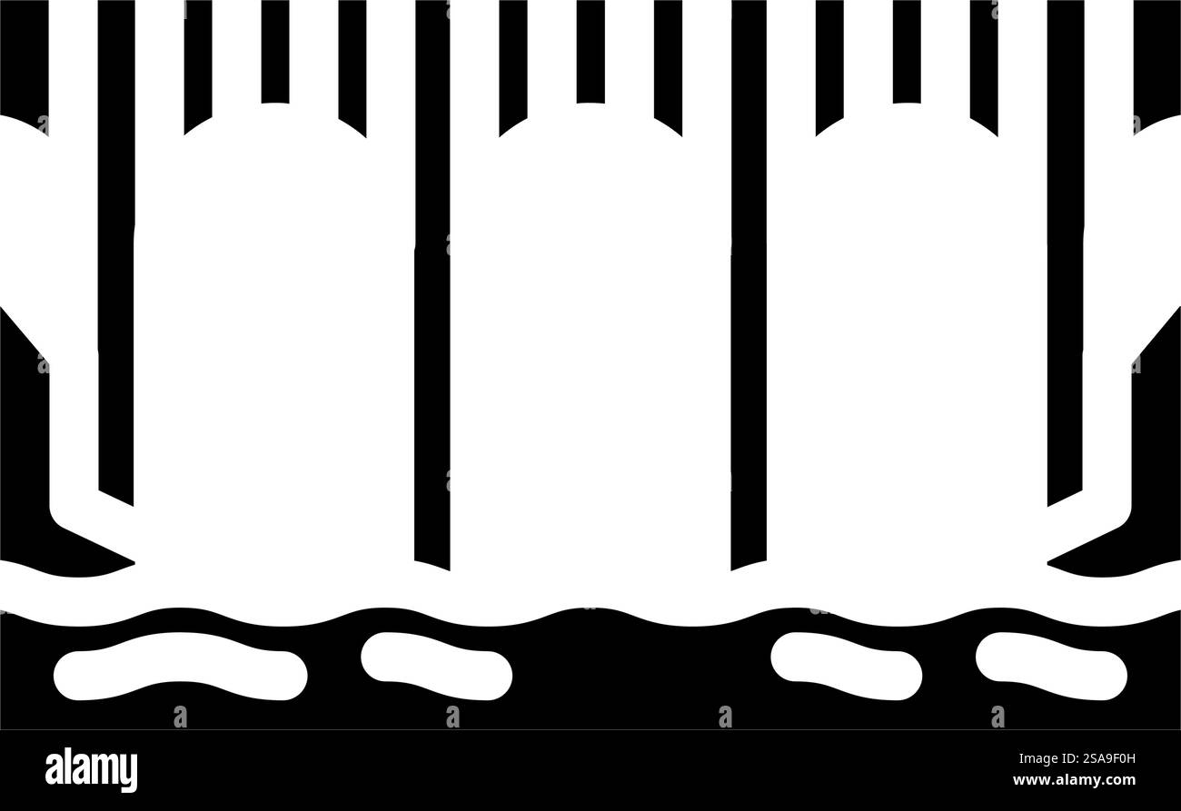 viaduct bridge glyph icon vector. viaduct bridge sign. isolated symbol ...