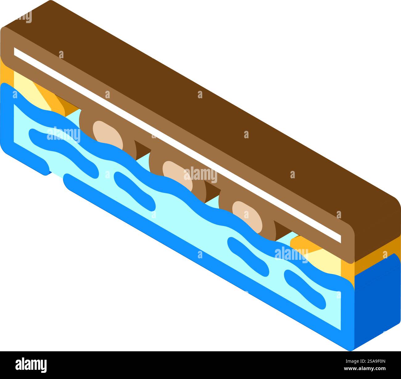 floating bridge isometric icon vector. floating bridge sign. isolated ...