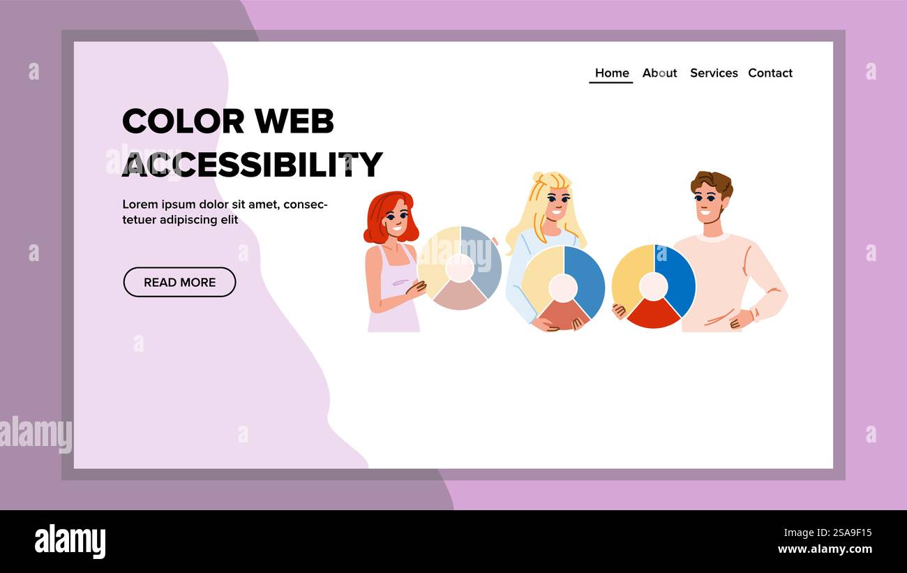 font color web accessibility vector. readability vision, disability ...