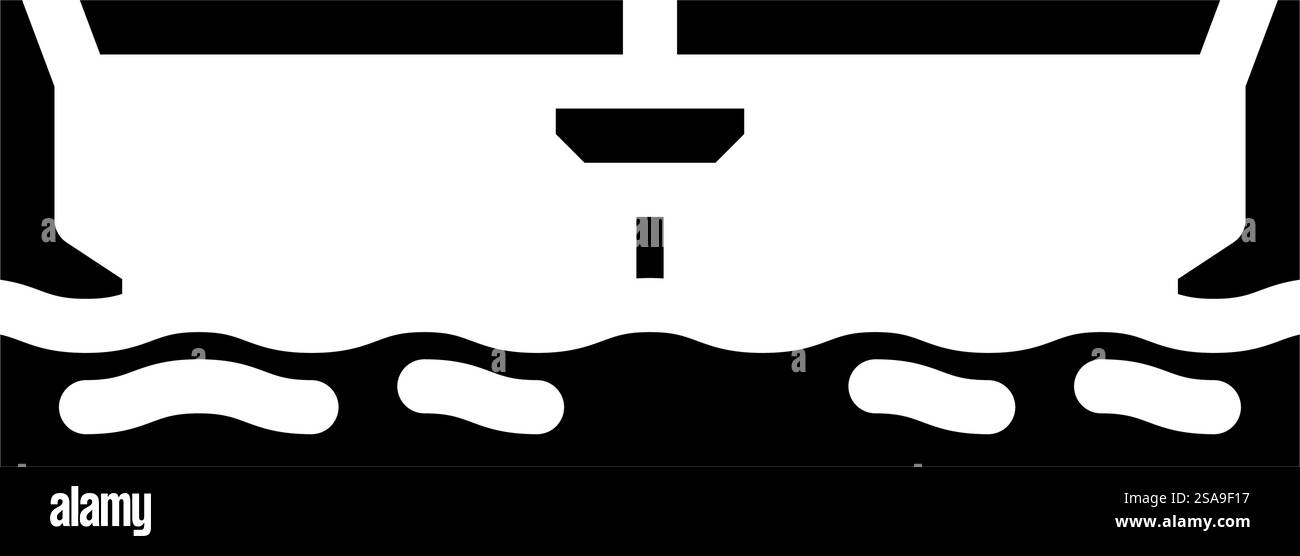 beam bridge glyph icon vector. beam bridge sign. isolated symbol ...