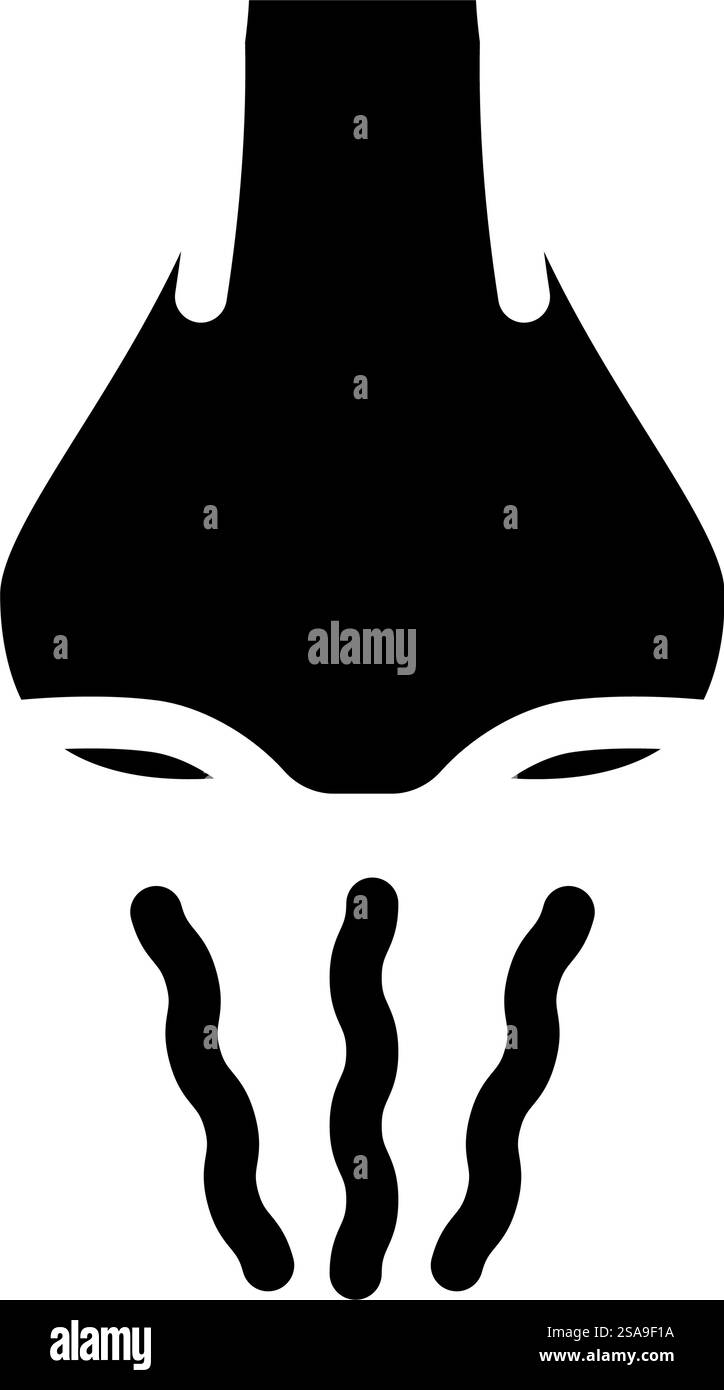 odor control product label caution glyph icon vector. odor control ...