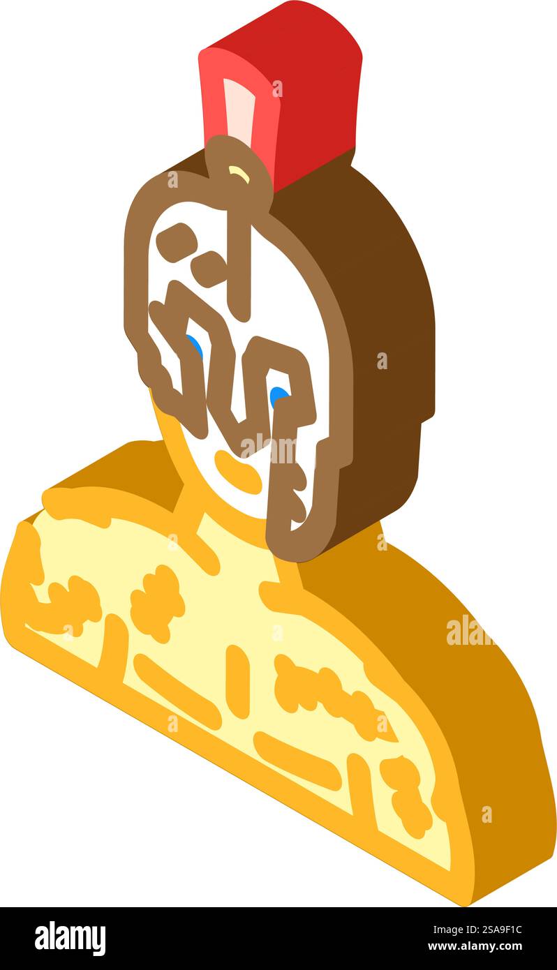 gladiator battle spartan roman isometric icon vector. gladiator battle ...