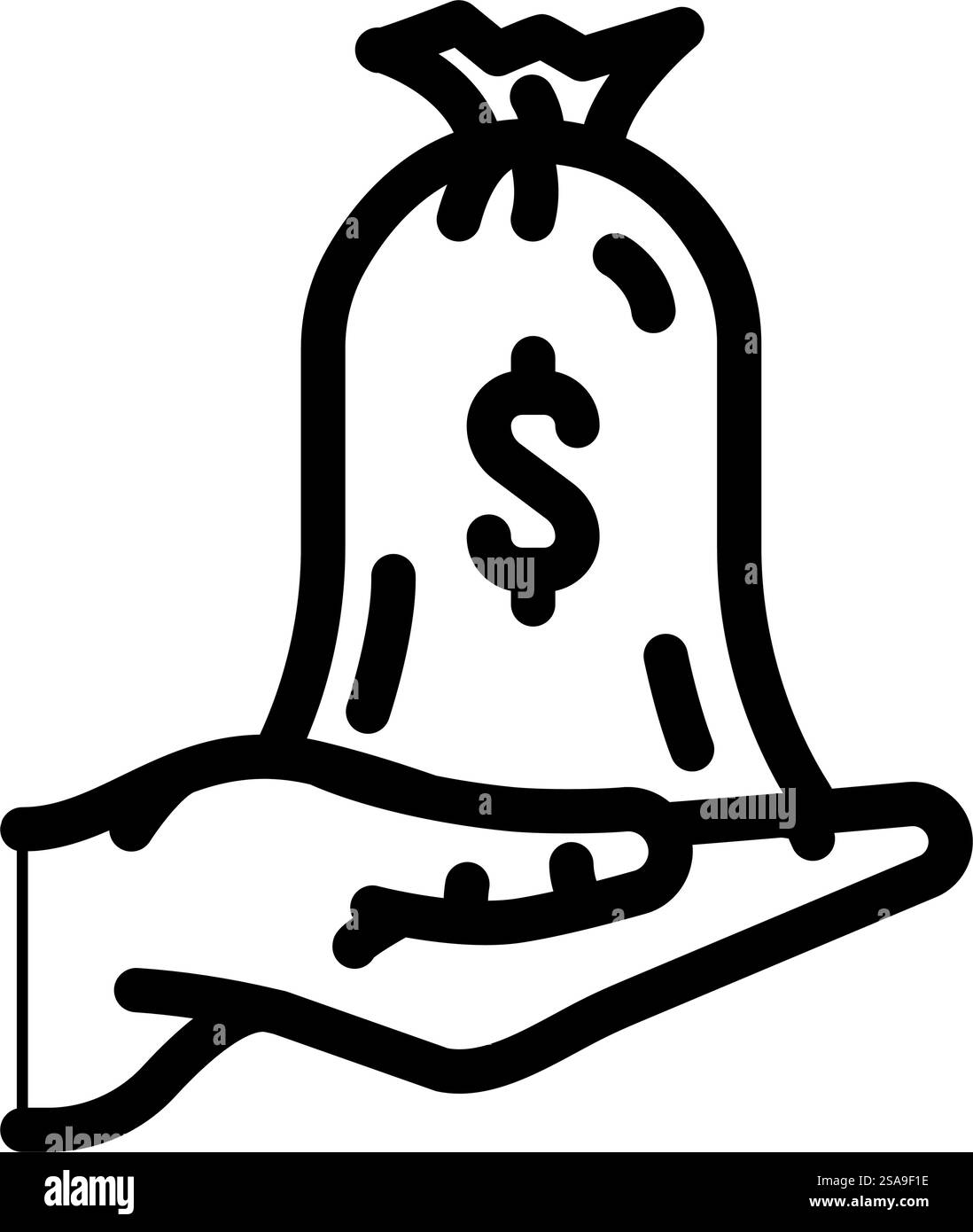 accounts receivable business process line icon vector. accounts ...