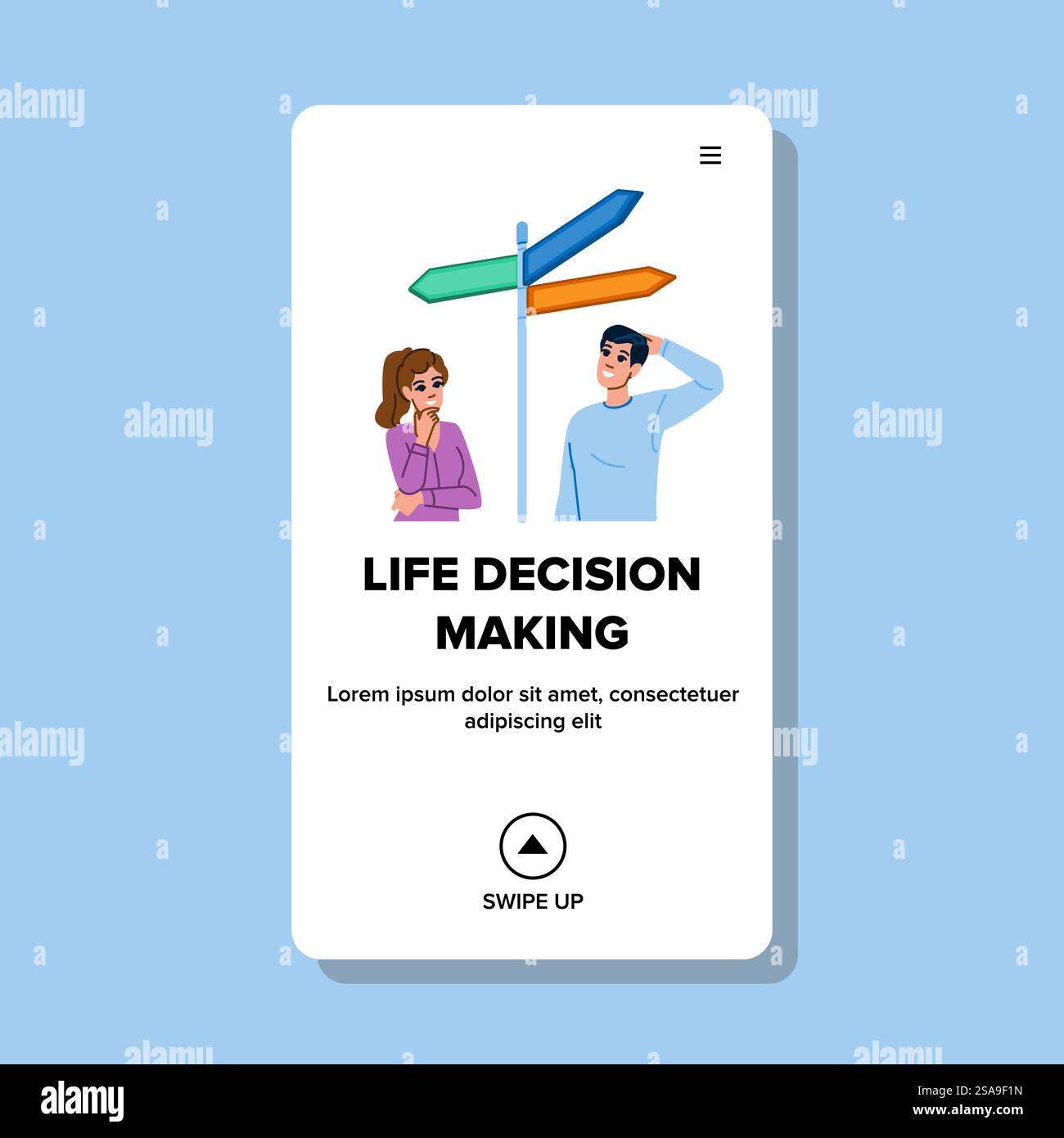 Consequences life decision making vector risks opportunities hi-res ...