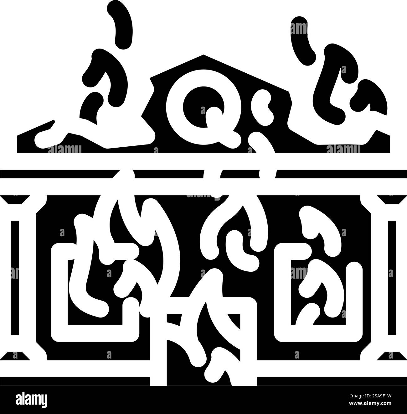 economy bank building glyph icon vector. economy bank building sign ...