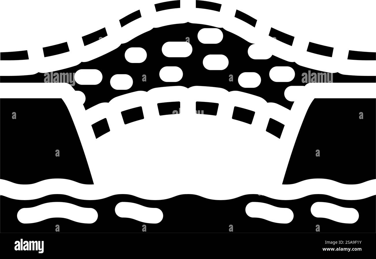 stone bridge glyph icon vector. stone bridge sign. isolated symbol ...