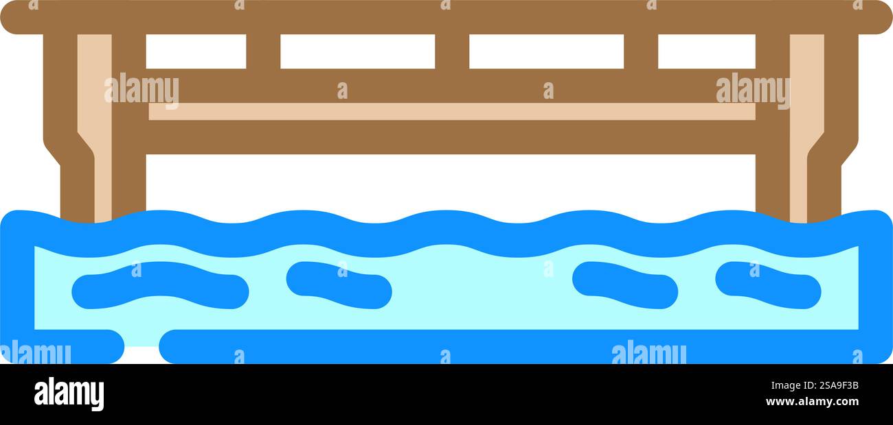 plate girder bridge color icon vector. plate girder bridge sign ...