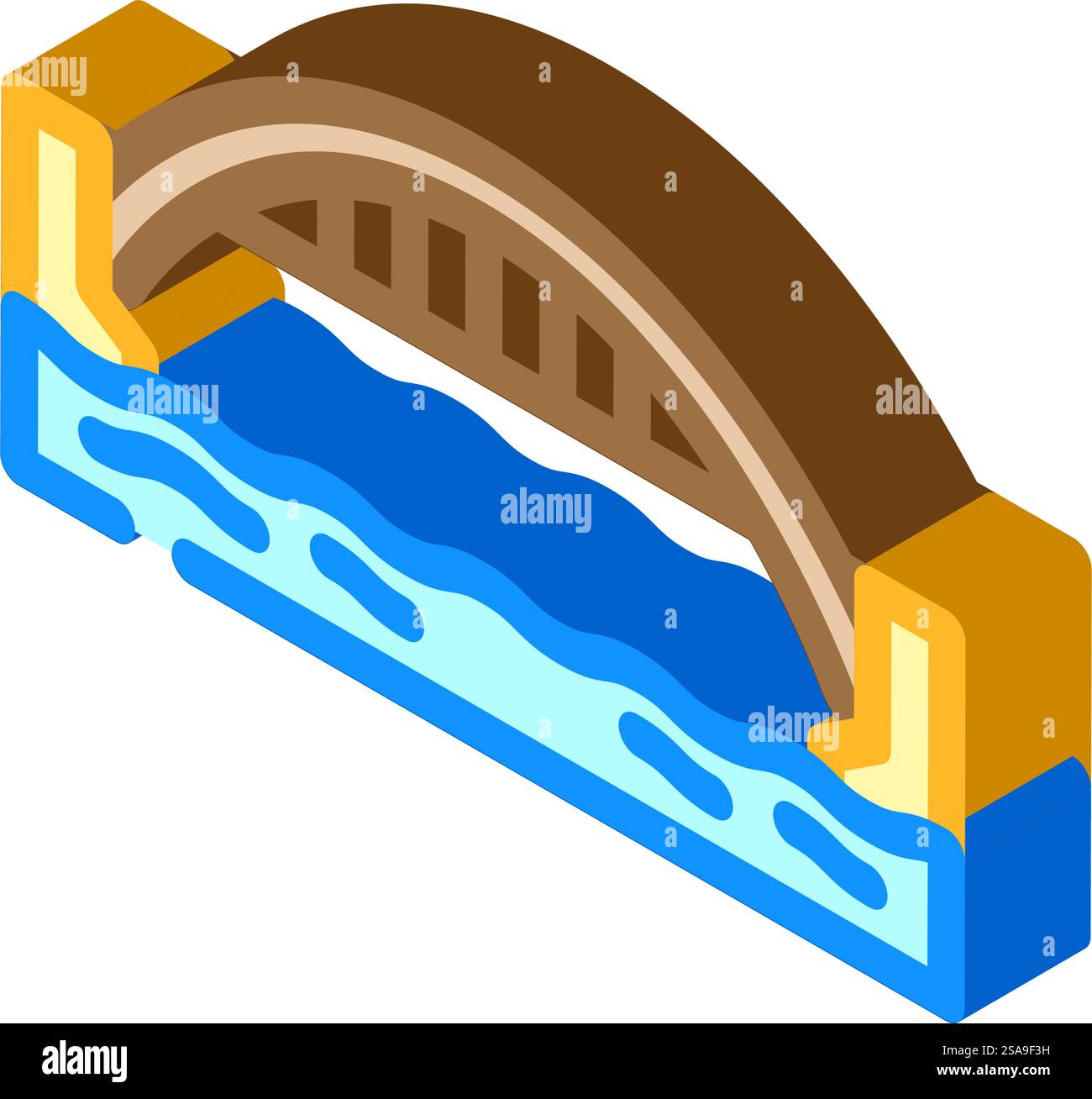 arch bridge isometric icon vector. arch bridge sign. isolated symbol ...
