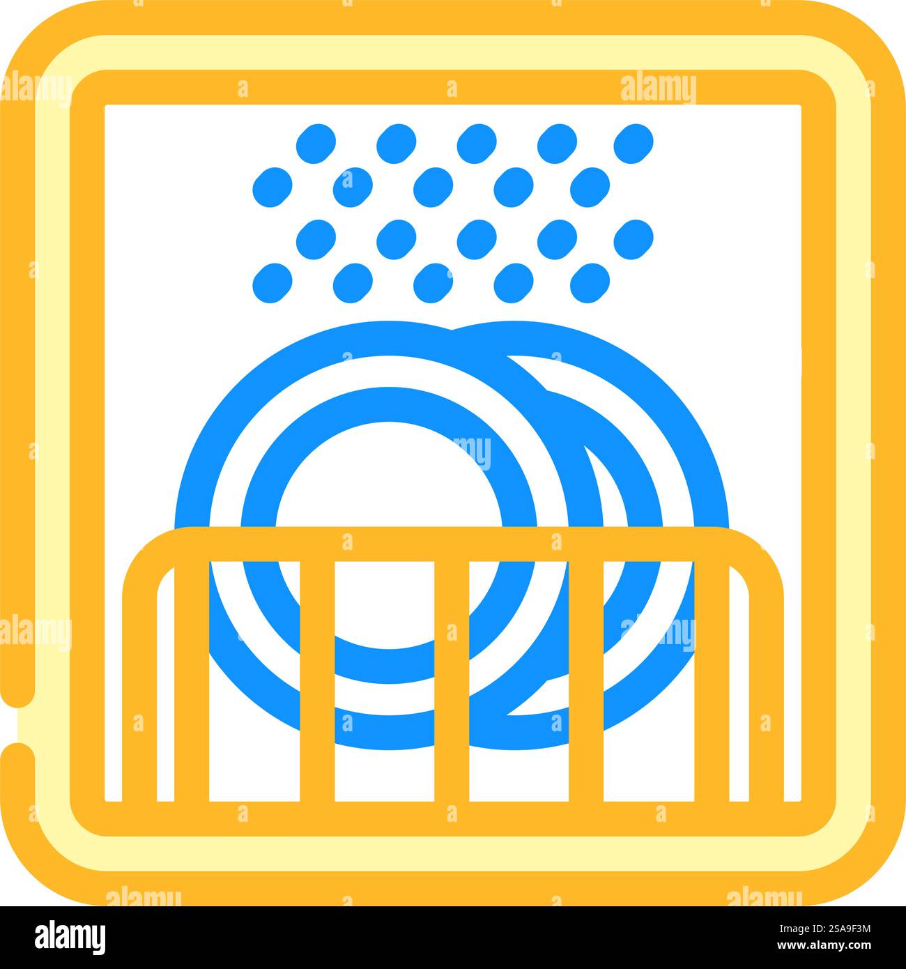 dishwasher safe product label warning color icon vector. dishwasher ...