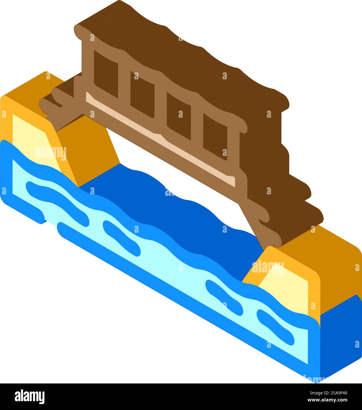 footbridge bridge isometric icon vector. footbridge bridge sign. isolated symbol illustration ...